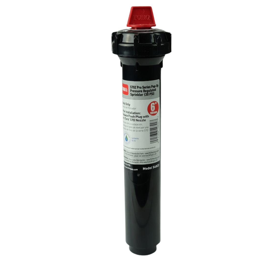 Toro 6 in. spray head, body only, w/PR, side inlet - Turf Star Western