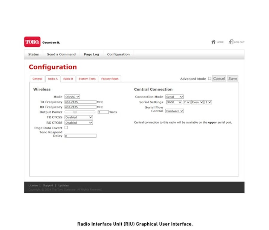 Toro Radio Interface Unit - Turf Star Western